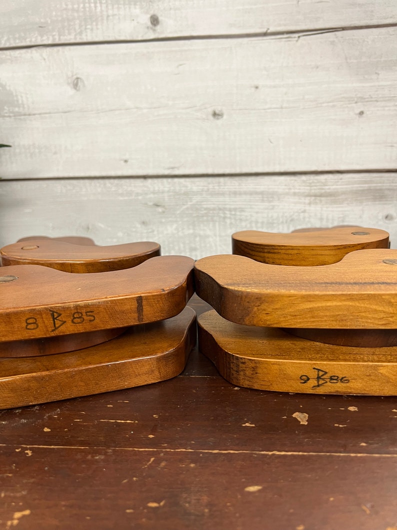 Vintage Handmade Carved Solid Wood Teddy Bears With Moveable Arms and ...