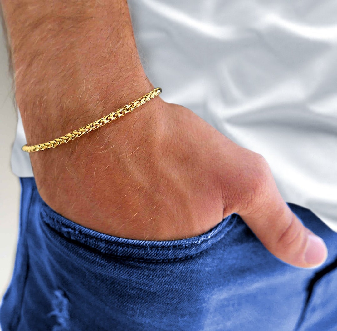 Men's Chain Bracelet Men's Gold Bracelet Men's - Etsy