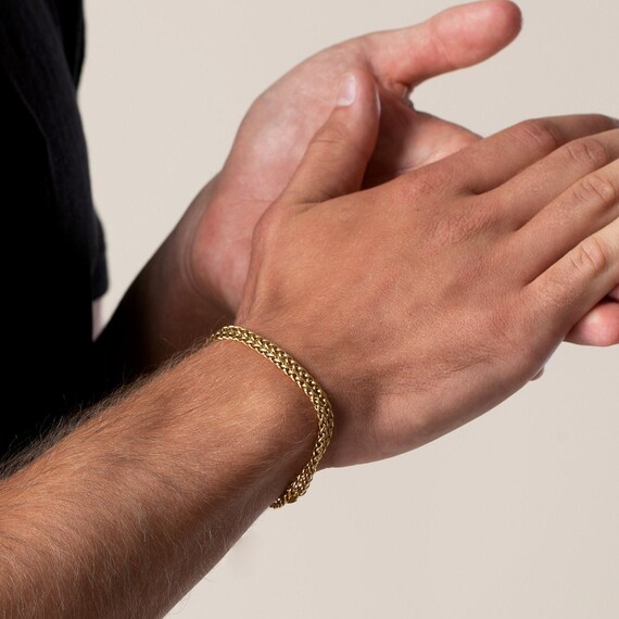 Men's Chain Bracelet Men's Gold Bracelet Men's - Etsy