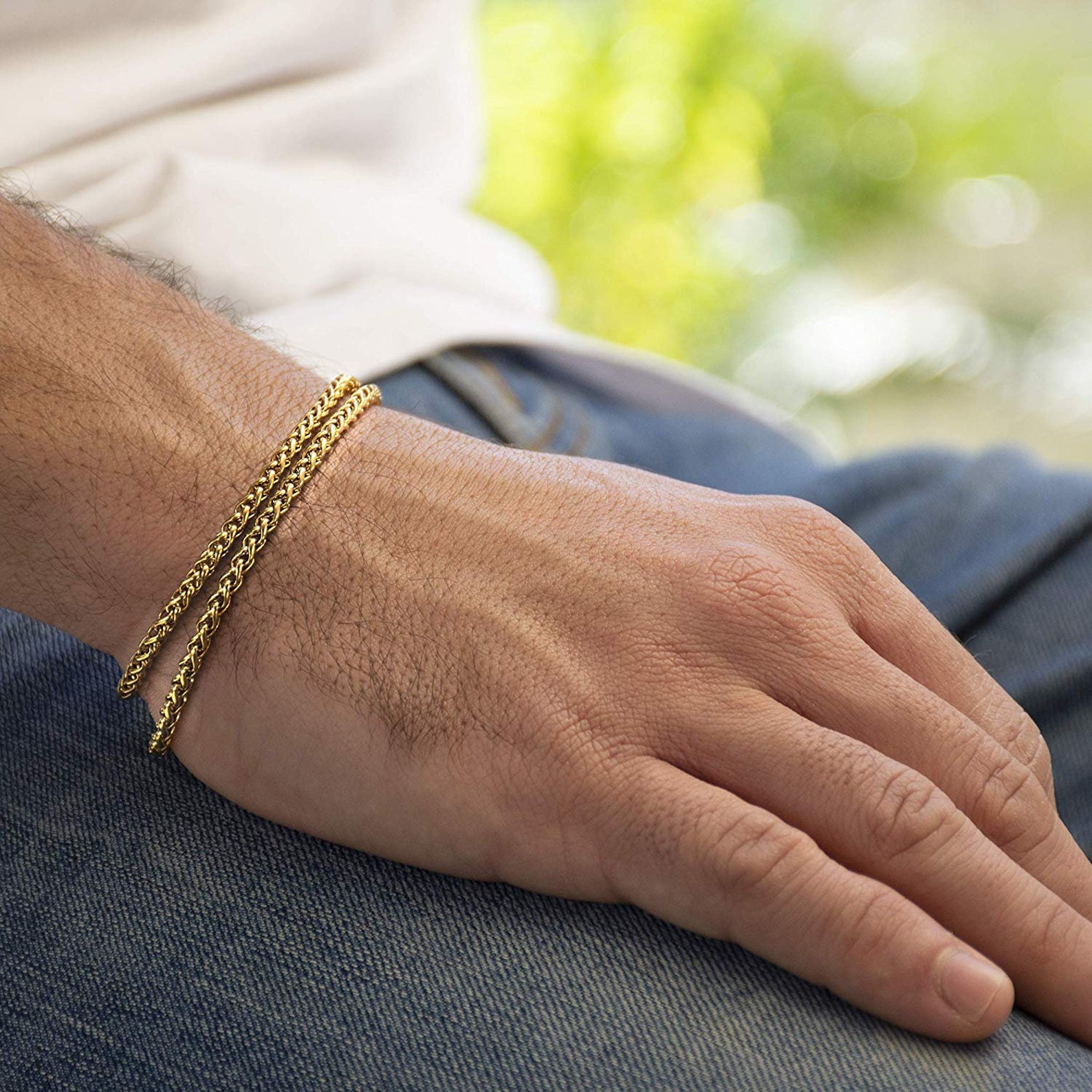 Men's Gold Chain Bracelet Men's Stainless Steel - Etsy