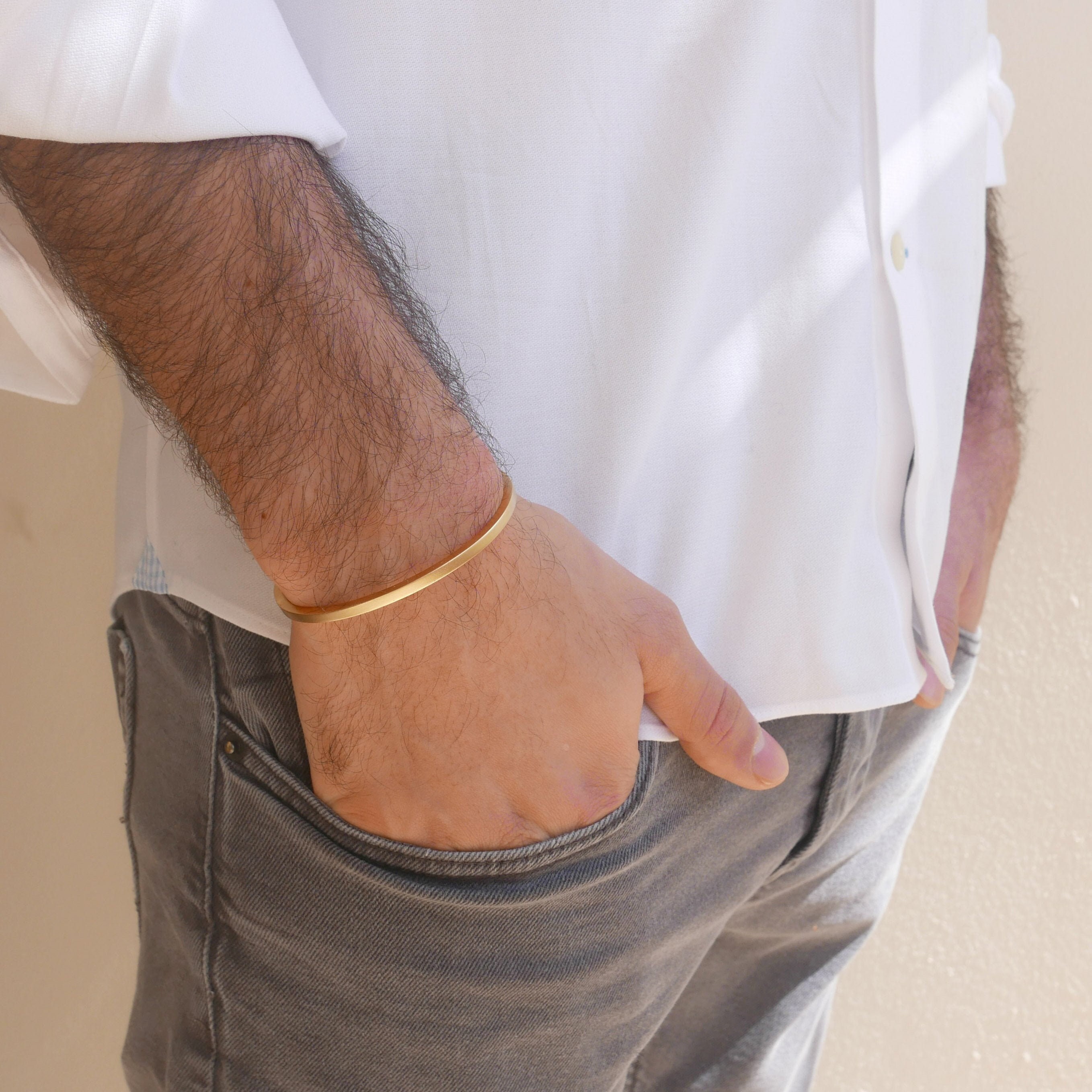 Torque Bangle Men's Cuff Bracelet Men's Gold | Etsy