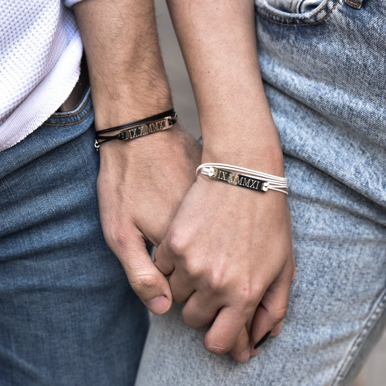 Matching Couple Bracelets Personalized Bracelet for Couples - Etsy