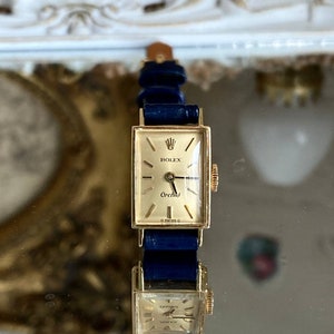 ROLEX Classic Rectangle 18k Solid Gold Manual Winding Wrist Watch - Etsy