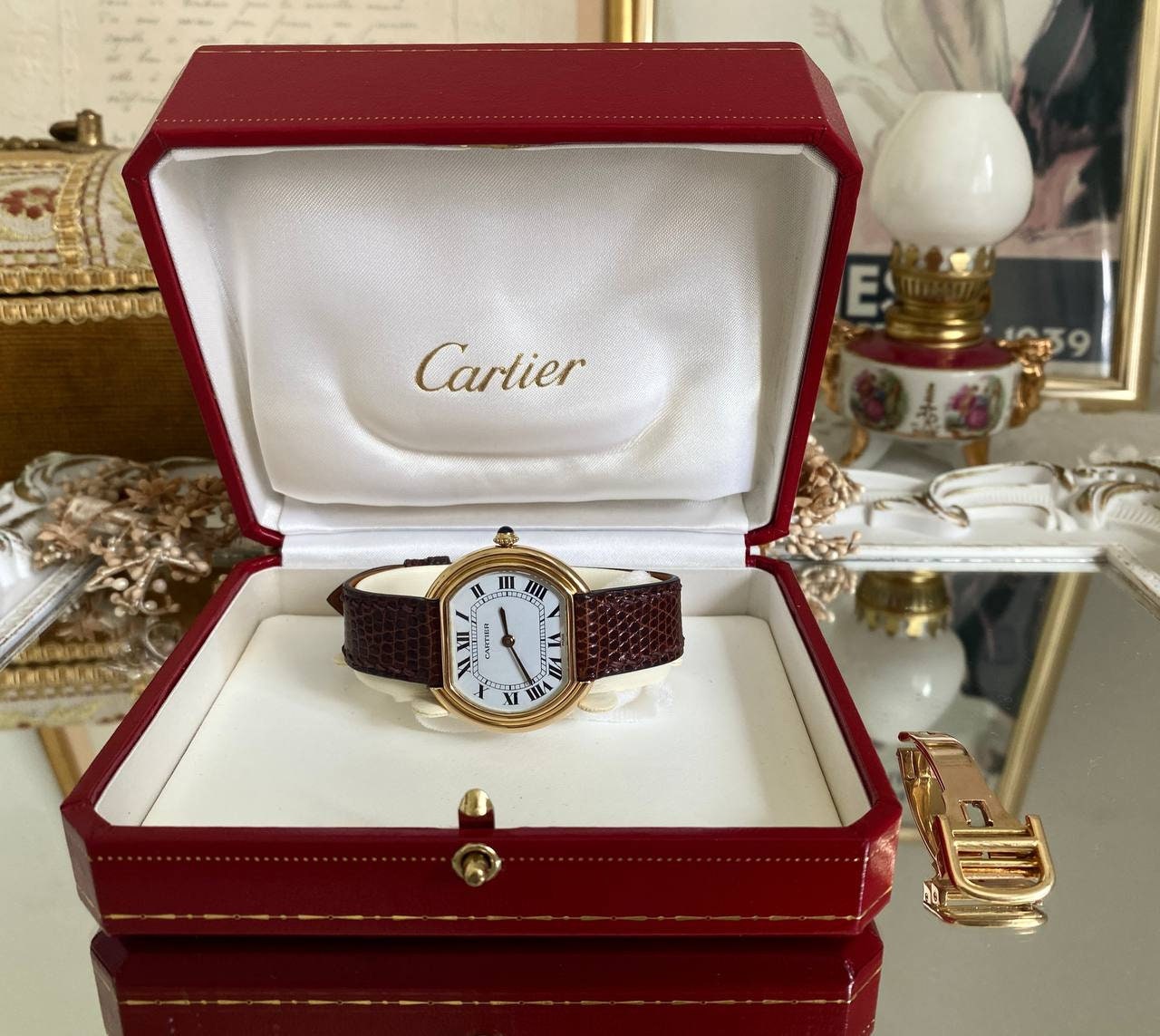 Cartier Ellipse 18k Solid Gold Step Case Collectible Time Piece PARIS ...