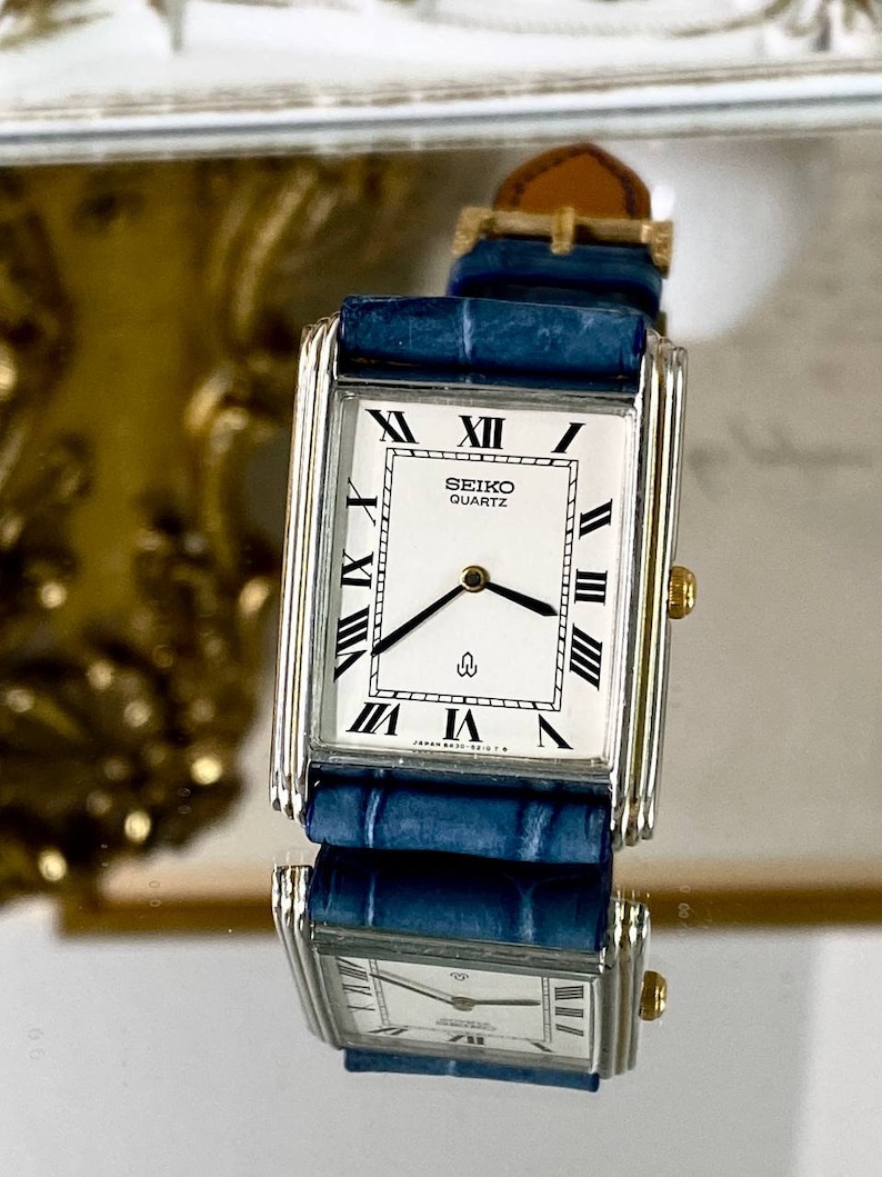 Seiko Tank Roman Dial Wrist Watch - Etsy