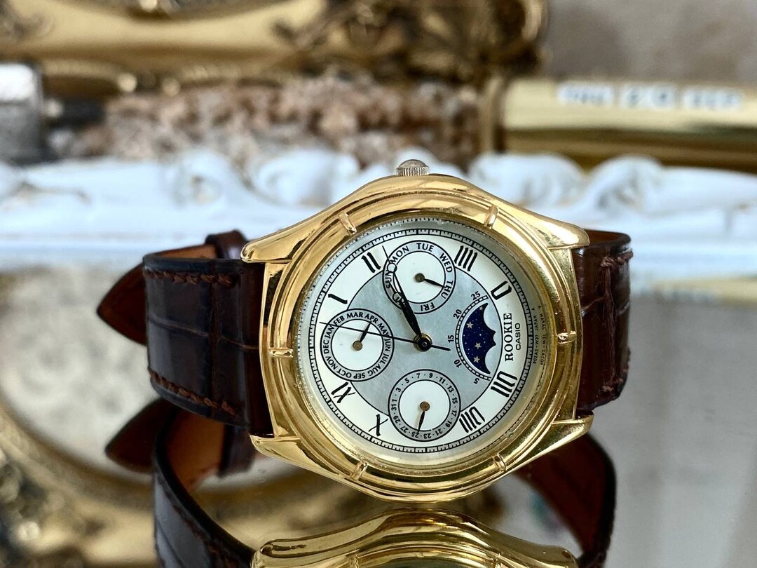 CASIO Moonphase Classic Wrist Watch - Etsy