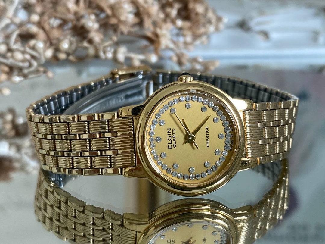 Elgin Star Dust Diamonds Women Wrist Watch - Etsy