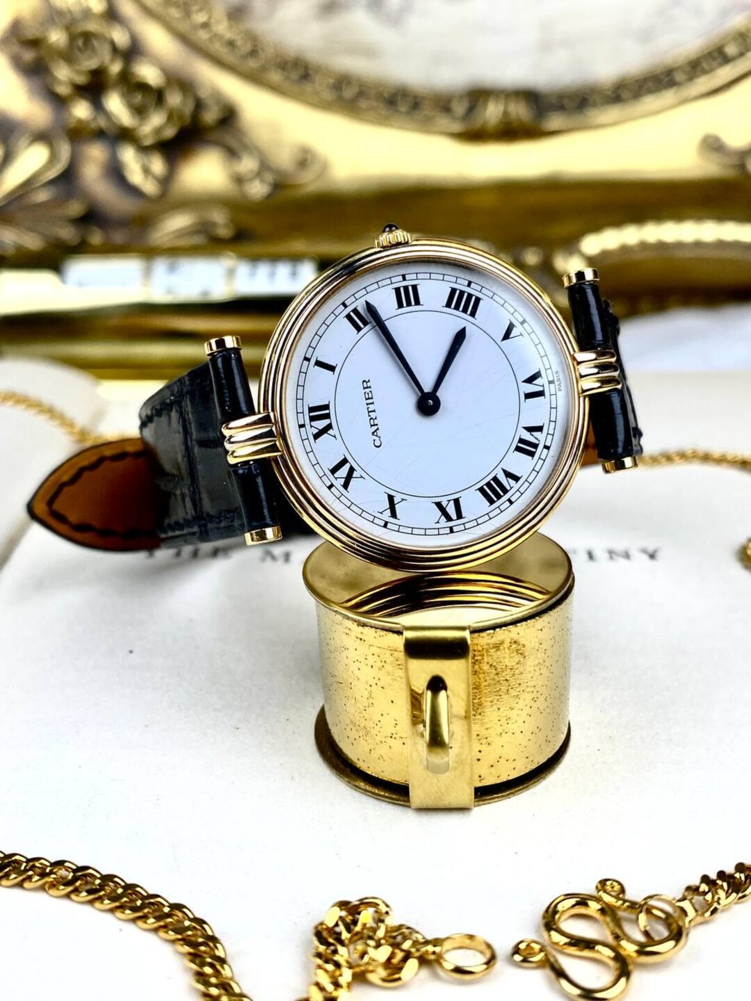 Cartier 18k Solid Gold Trinity Watch With Box - Etsy