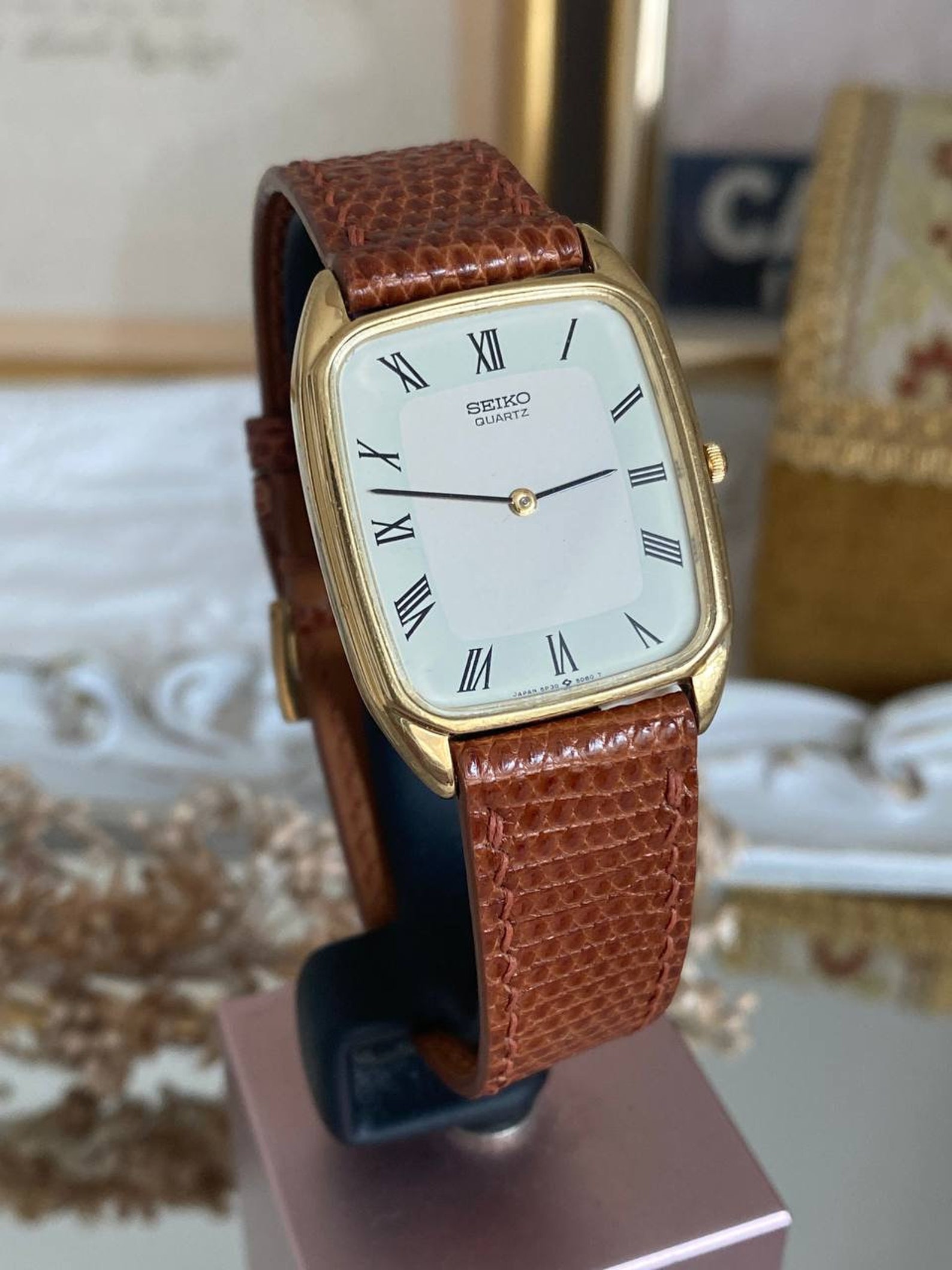 Seiko Ellipse White 2 Tone Vintage Roman - Etsy