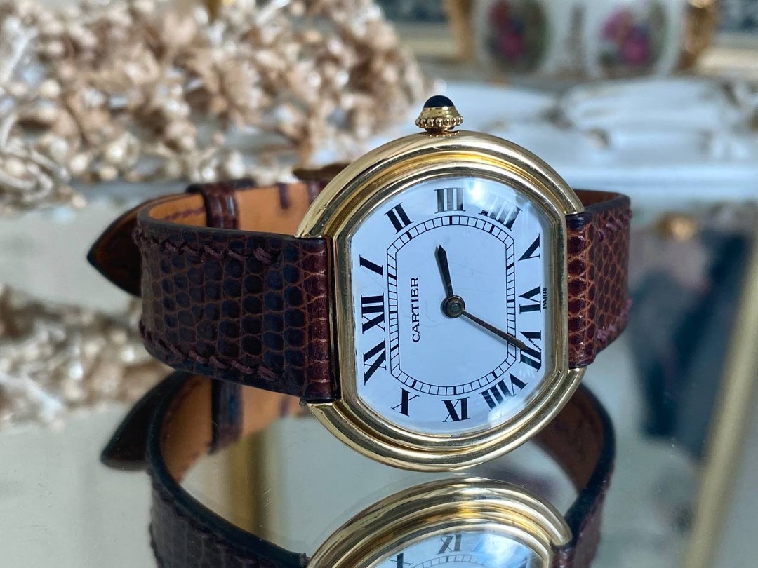 Cartier Ellipse 18k Solid Gold Step Case Collectible Time Piece PARIS ...