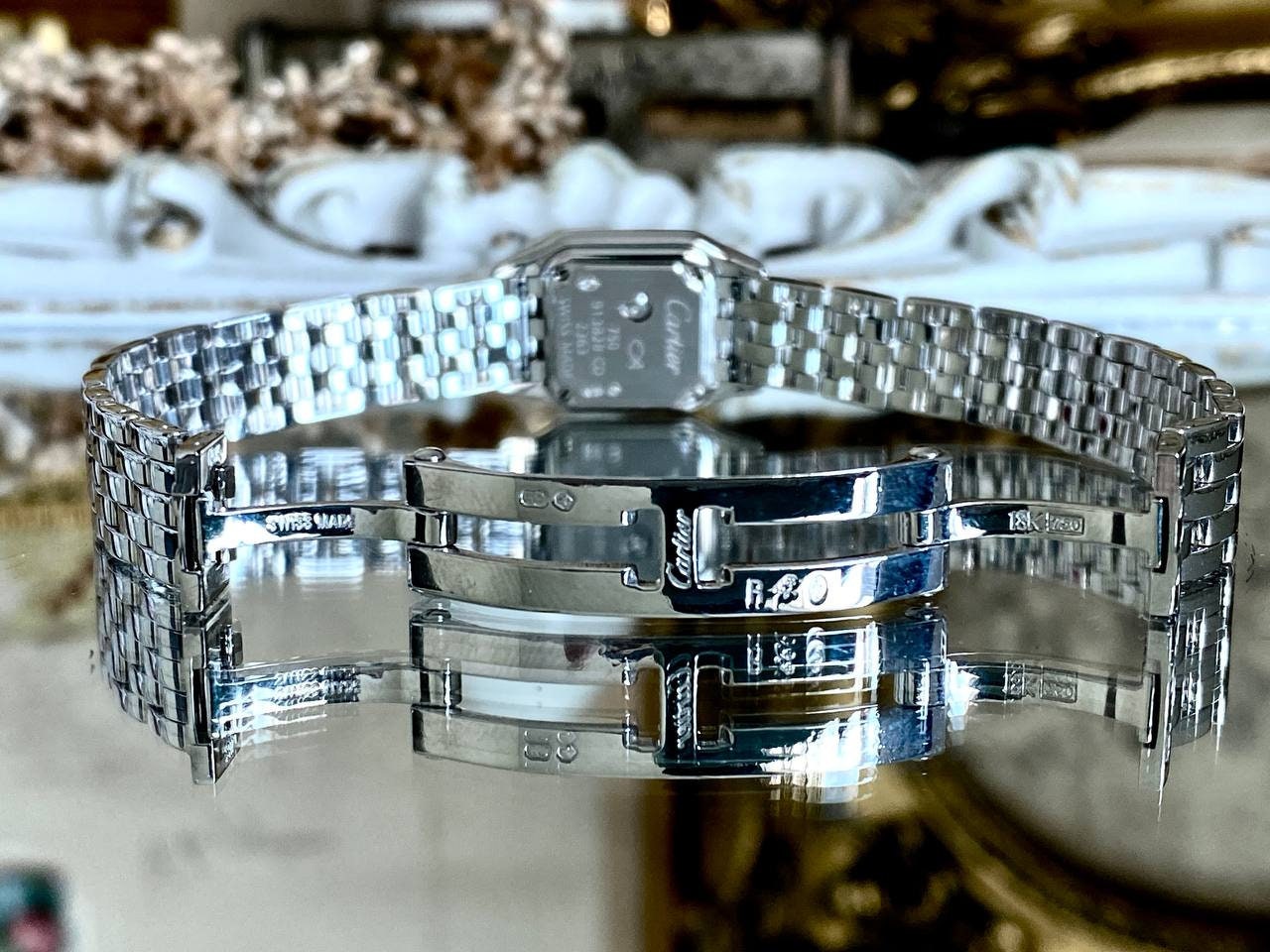 Cartier Panthere Mini 18k Solid White Gold With Original Diamonds Watch ...