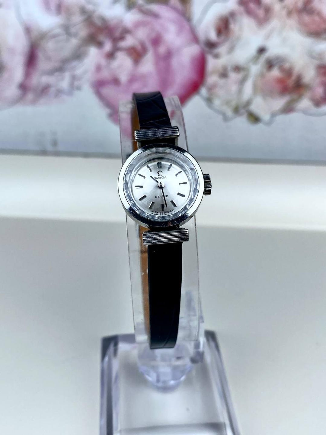 OMEGA Cut Glass Watch - Etsy