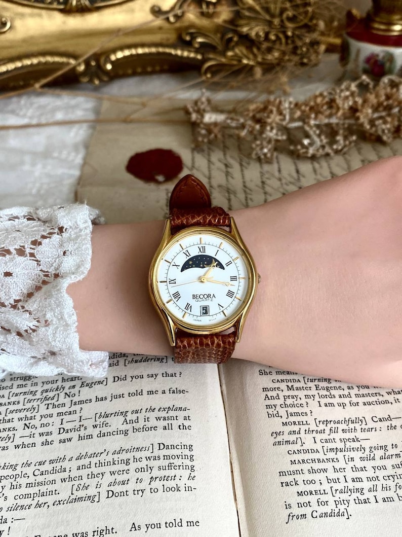 BECORA Moonphase Wrist Watch - Etsy