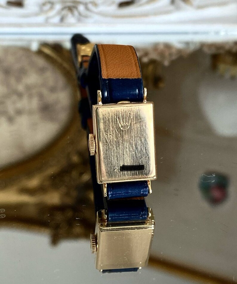 ROLEX Classic Rectangle 18k Solid Gold Manual Winding Wrist Watch - Etsy