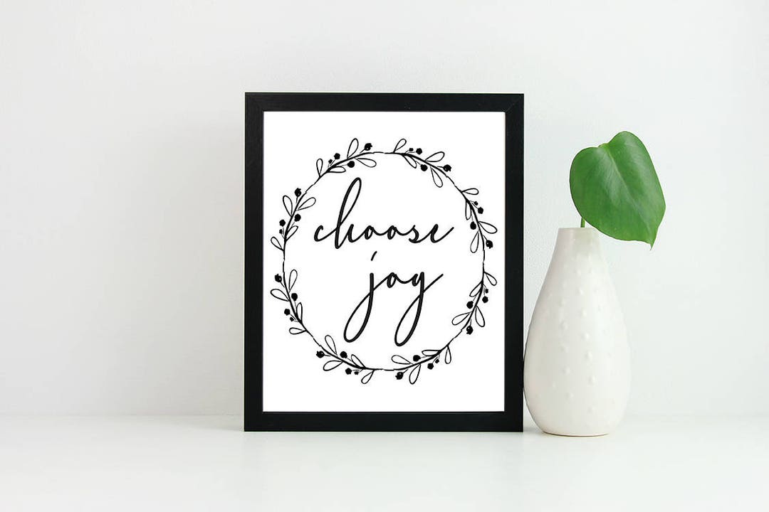Choose Joy Wall Art Print, Digital Download, Bible Verse Wall Art, Home ...