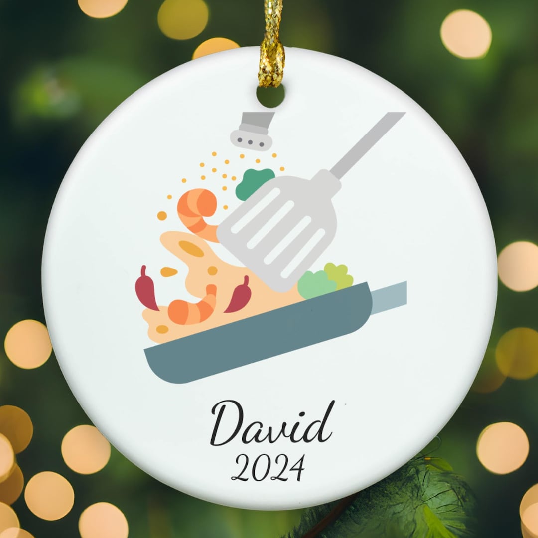 Personalized Cooking Ornament, Cooking Christmas Ornament, Cooking Xmas ...