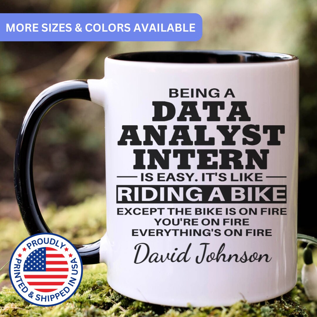 Personalized Data Analyst Intern Mug, Data Analyst Intern Gifts, Gift ...