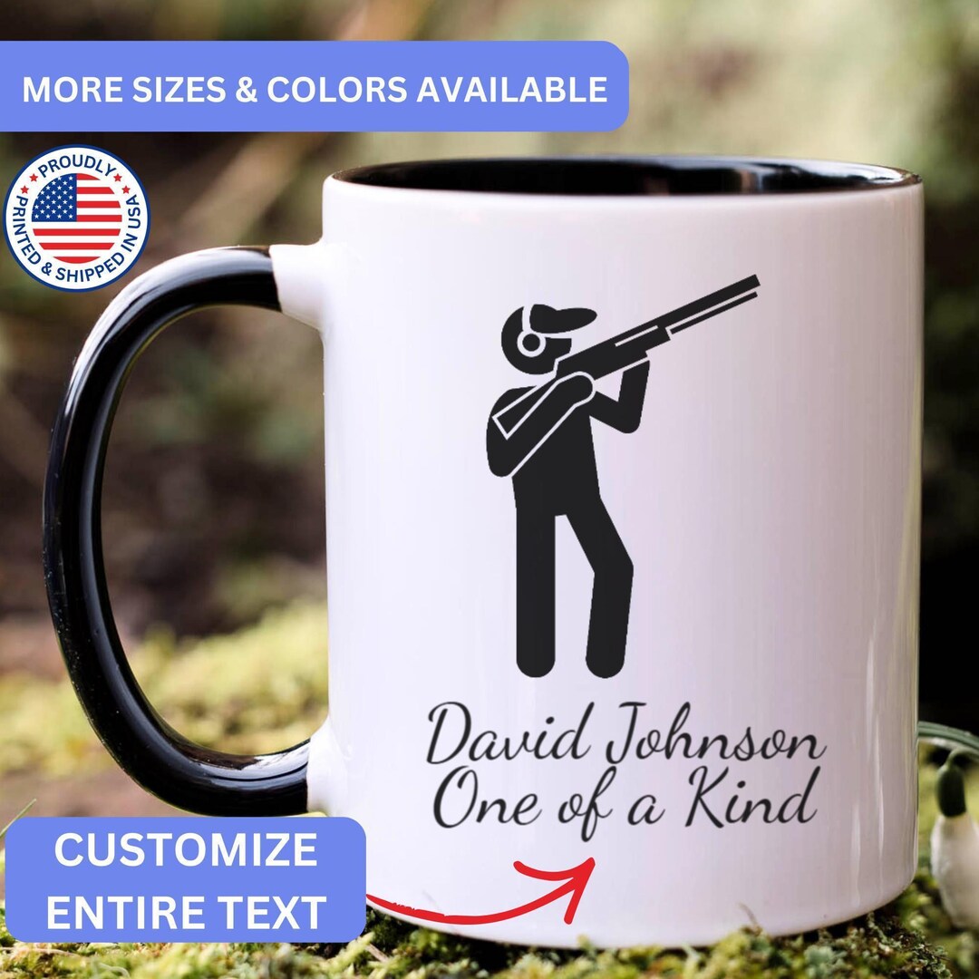 Personalized Skeet Shooting Mug, Custom Skeet Shooting Mug, Skeet ...