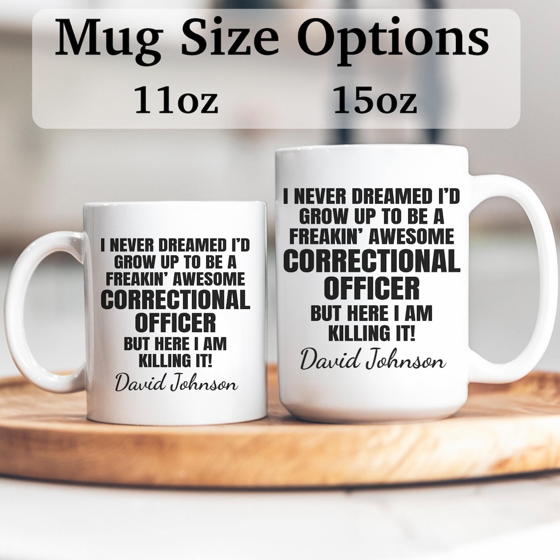 Personalized Correctional Officer Mug, Gift for Correctional Officer ...