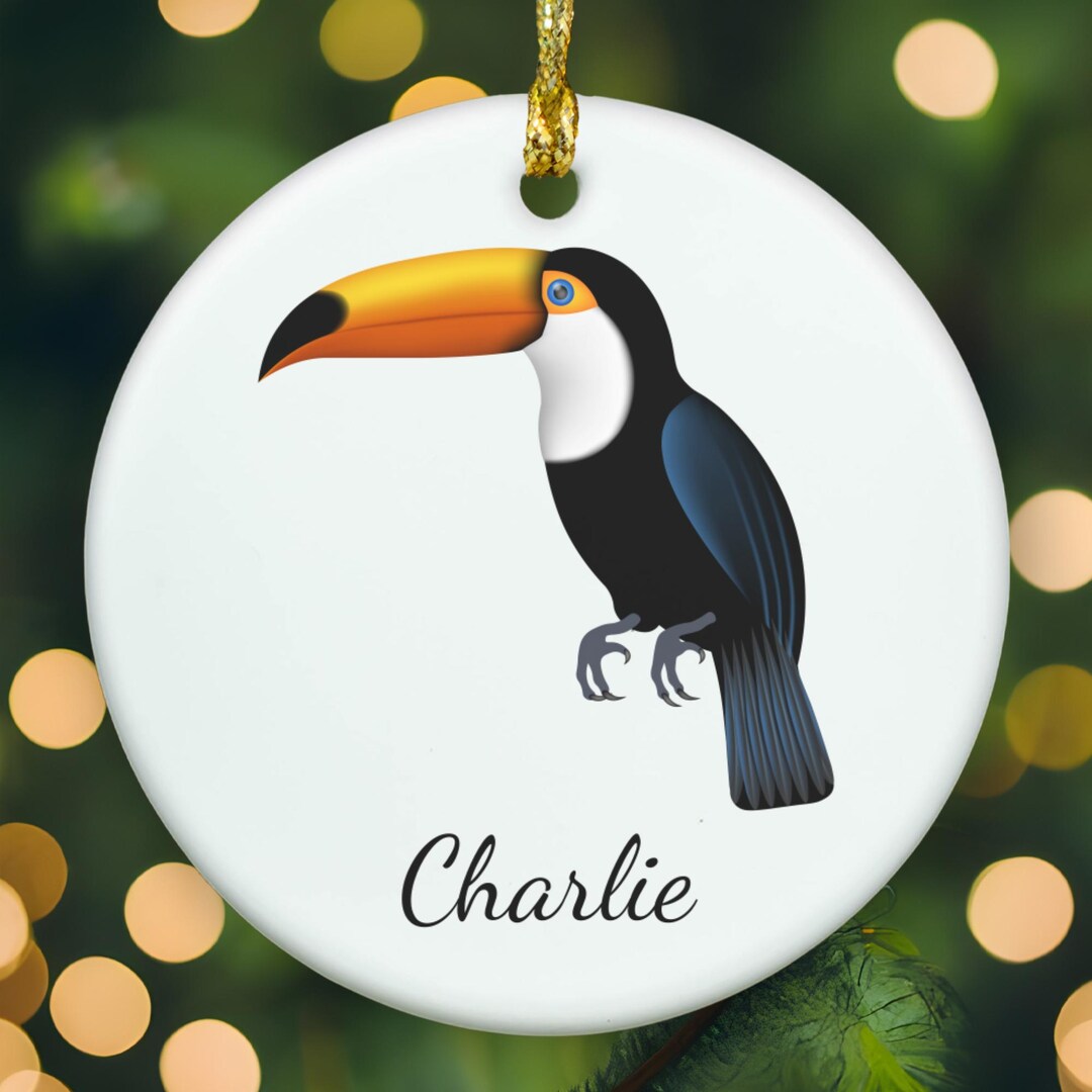 Personalized Toucan Ornament, Toucan Christmas Ornament, Toucan Xmas ...