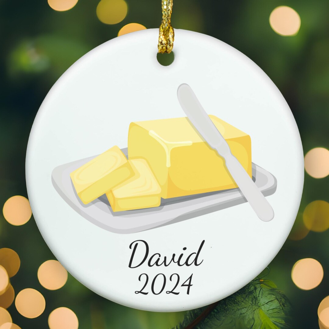 Personalized Butter Ornament, Butter Christmas Ornament, Butter Xmas ...