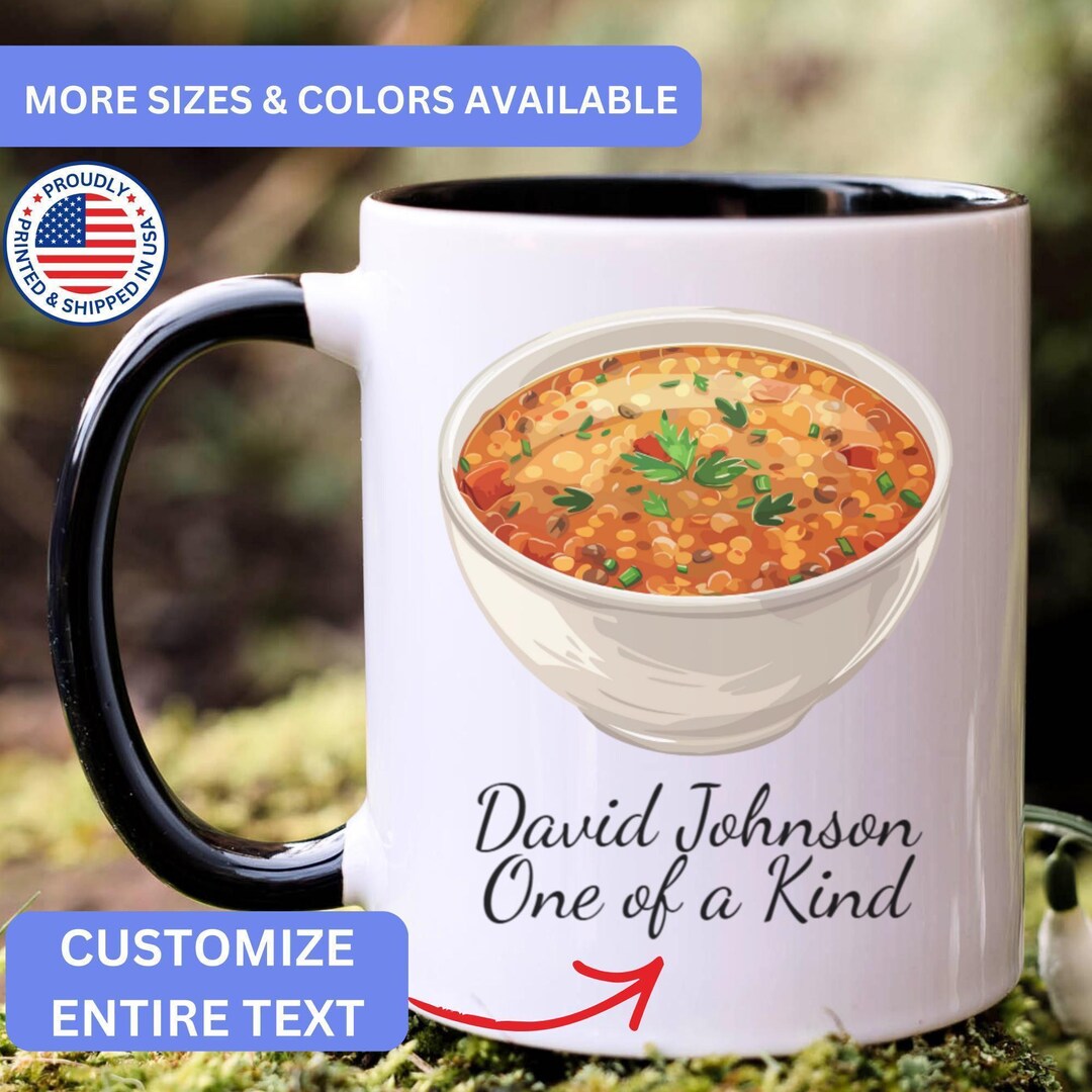Personalized Lentil Soup Mug, Custom Lentil Soup Mug, Lentil Soup Gift ...