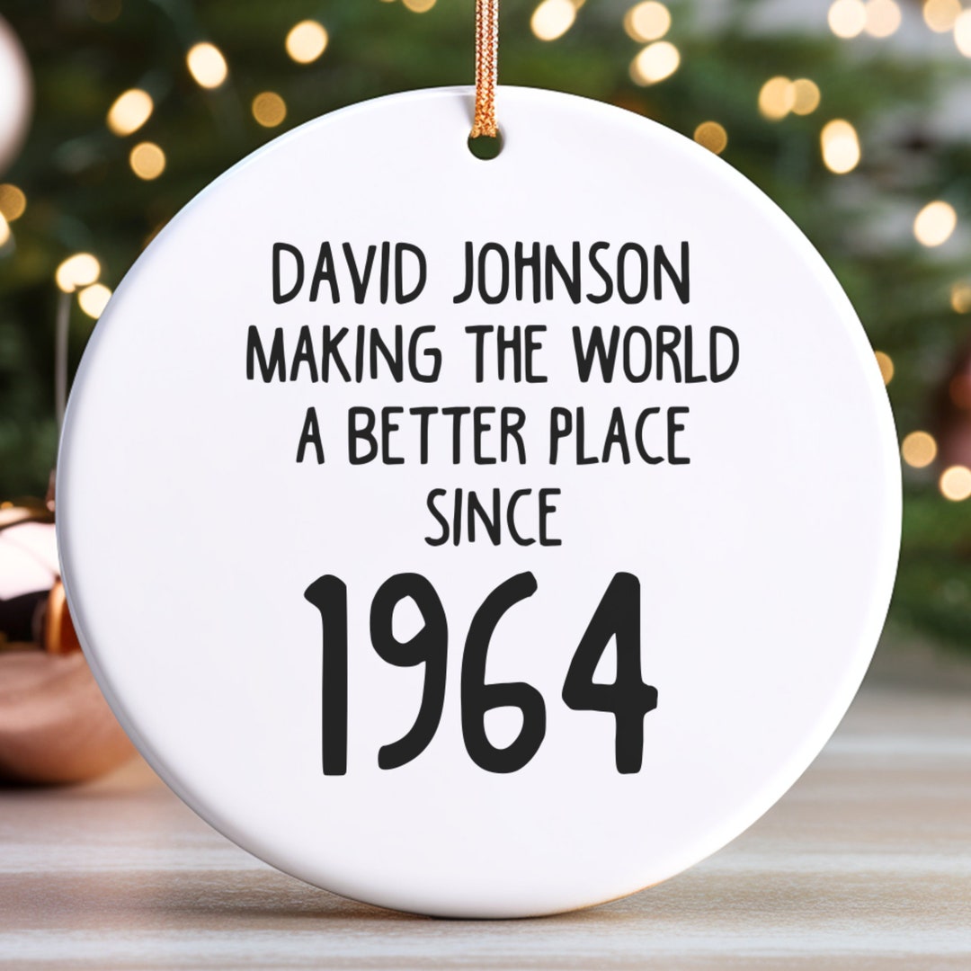 Personalized 60th Birthday Ornament, 60th Ornament, 1964 Ornament, 60 ...