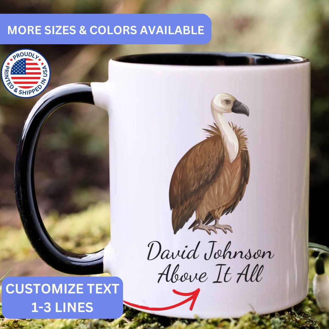 Personalized Vulture Mug, Custom Vulture Mug, Vulture Gift, Vulture ...
