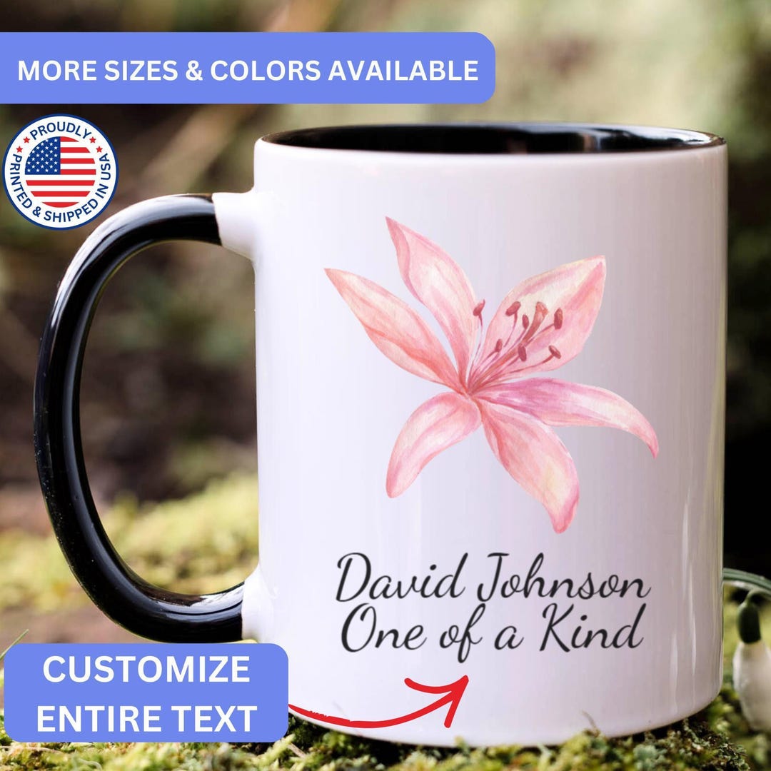 Personalized Lily Mug, Custom Lily Mug, Lily Gift, Lily Gifts, APO063 ...
