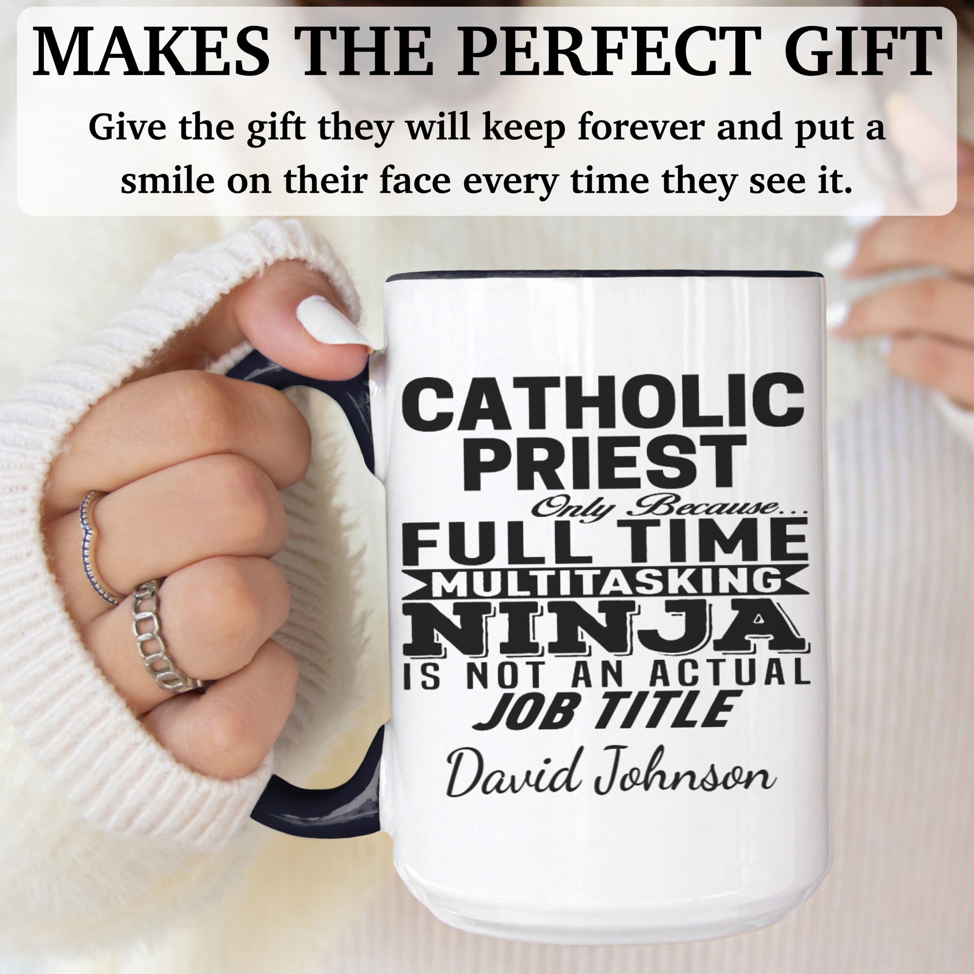 Personalized Catholic Priest Mug, Catholic Priest Gifts, Gift for ...