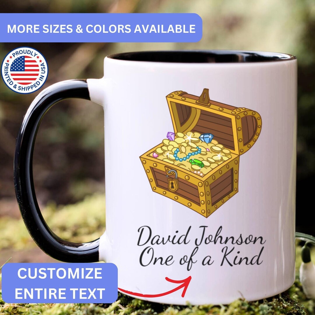 Personalized Treasure Chest Mug, Custom Treasure Chest Mug, Treasure ...