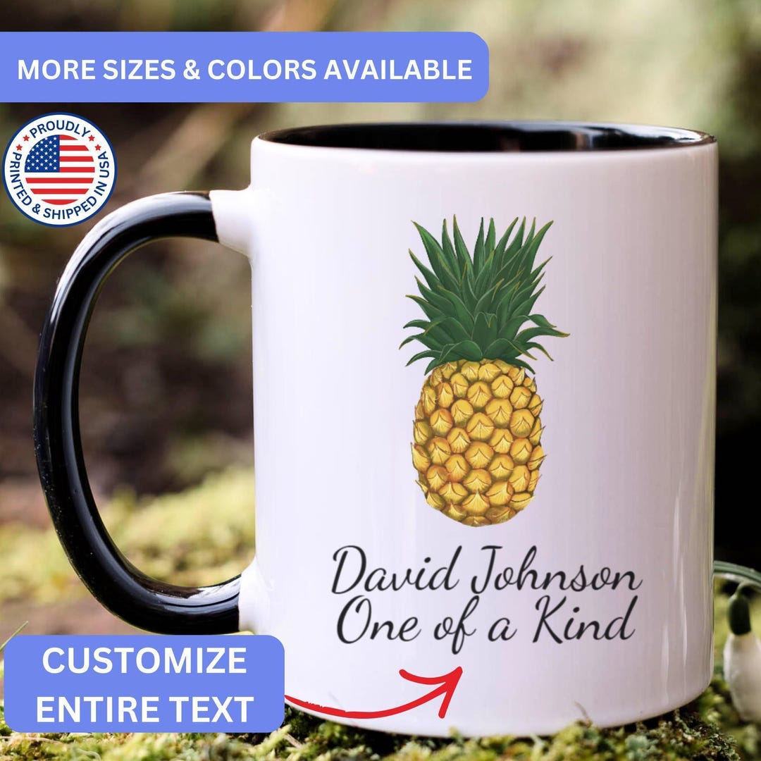 Personalized Pineapple Mug, Custom Pineapple Mug, Pineapple Gift ...