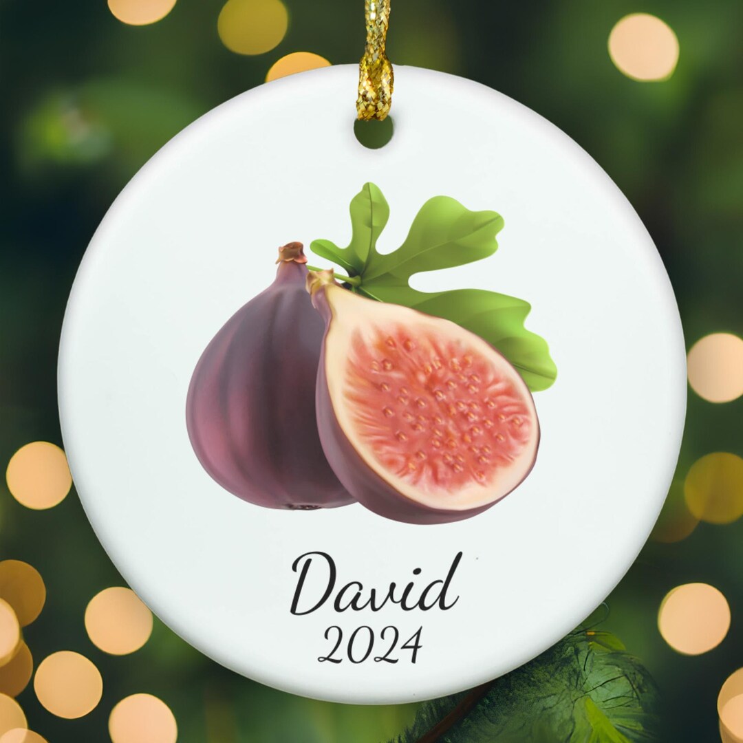 Personalized Fig Ornament, Fig Christmas Ornament, Fig Xmas Ornament ...