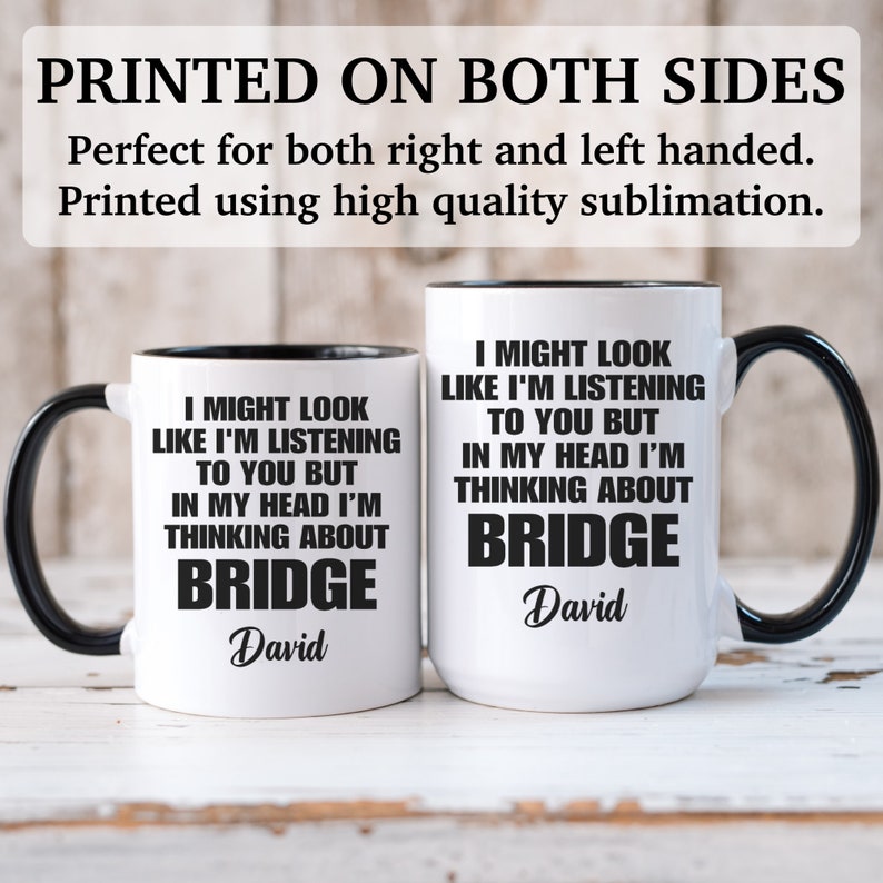 Personalized Bridge Mug, Bridge Gift for Men and Women, Bridge Gifts ...