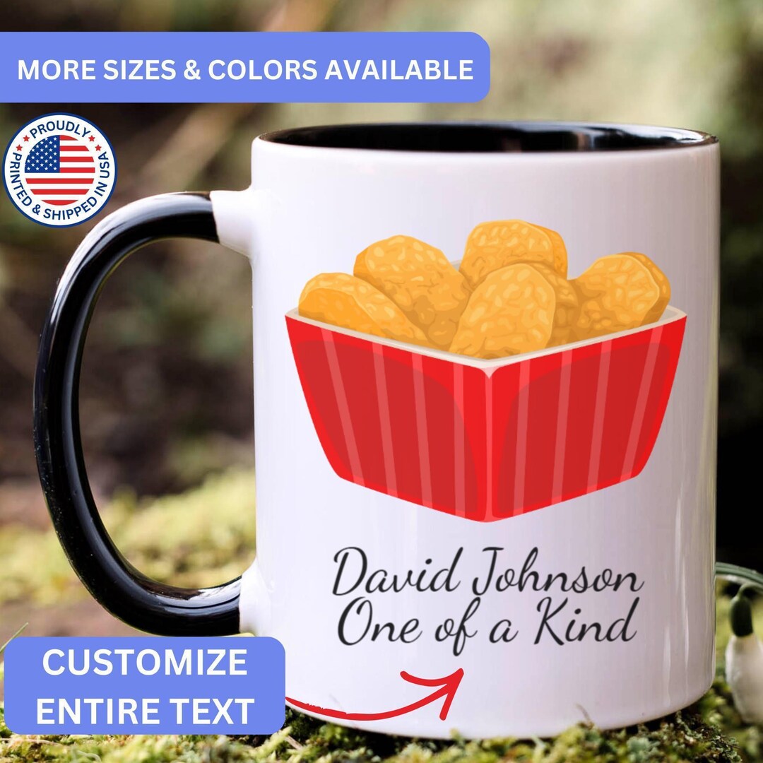 Personalized Chicken Nuggets Mug, Custom Chicken Nuggets Mug, Chicken ...