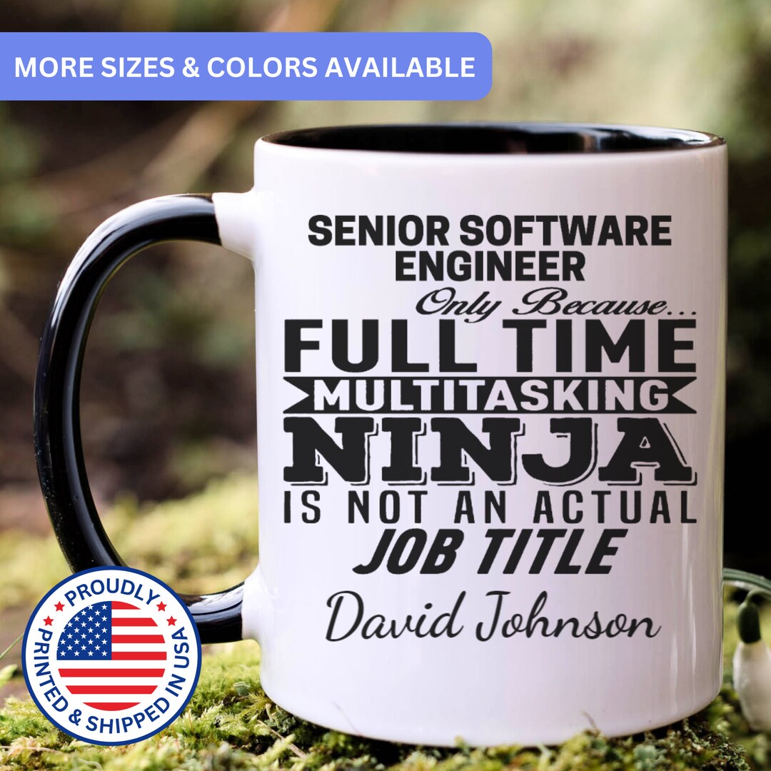 Personalized Senior Software Engineer Mug, Senior Software Engineer ...