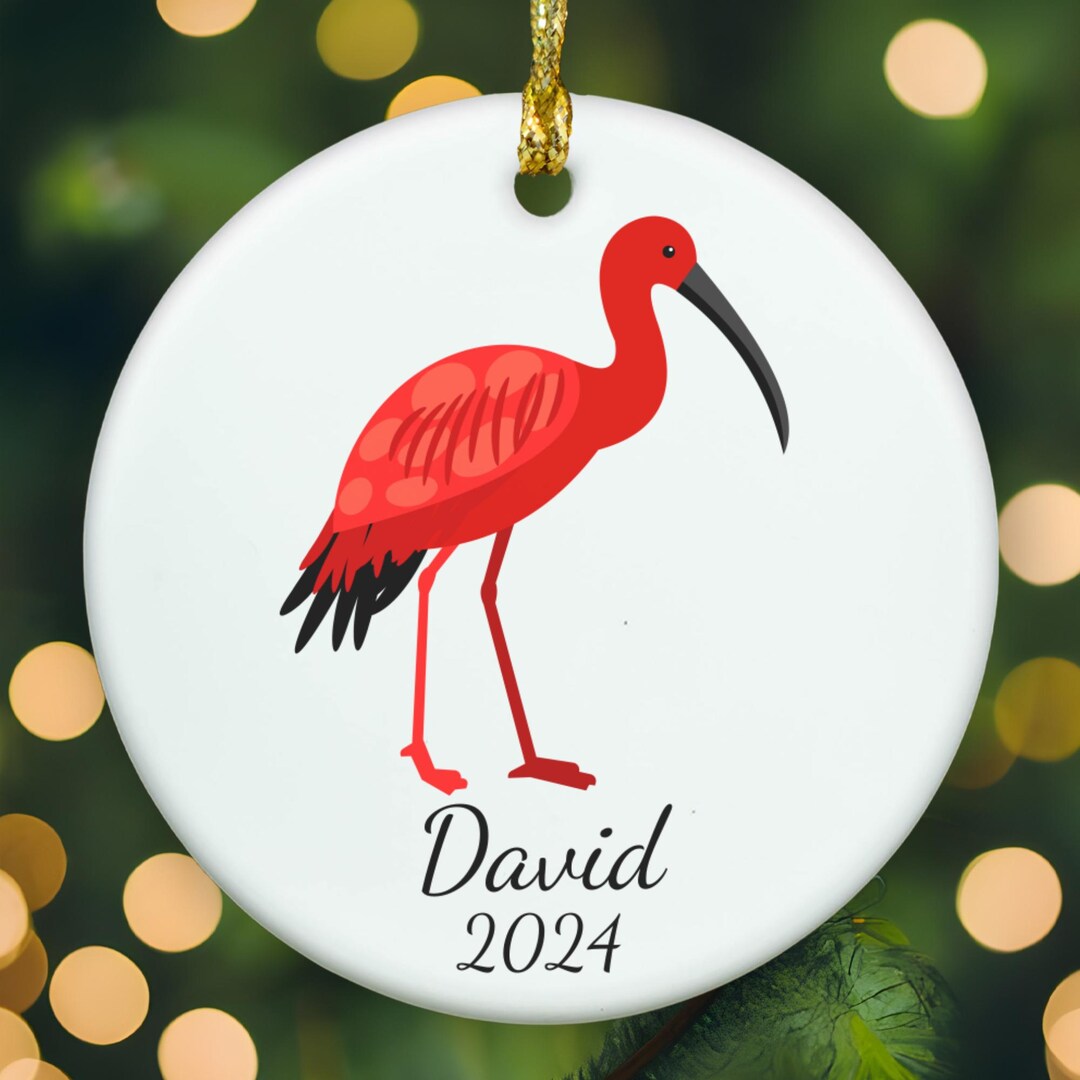 Personalized Ibis Ornament, Ibis Christmas Ornament, Ibis Xmas Ornament ...
