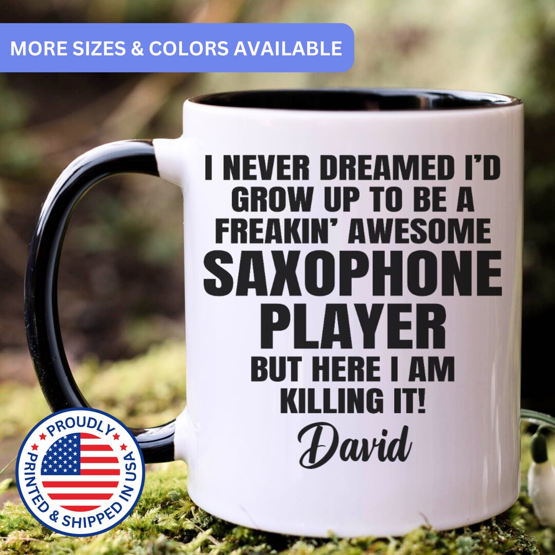 Personalized Saxophone Mug, Saxophone Player Gift, Saxophone Gifts ...