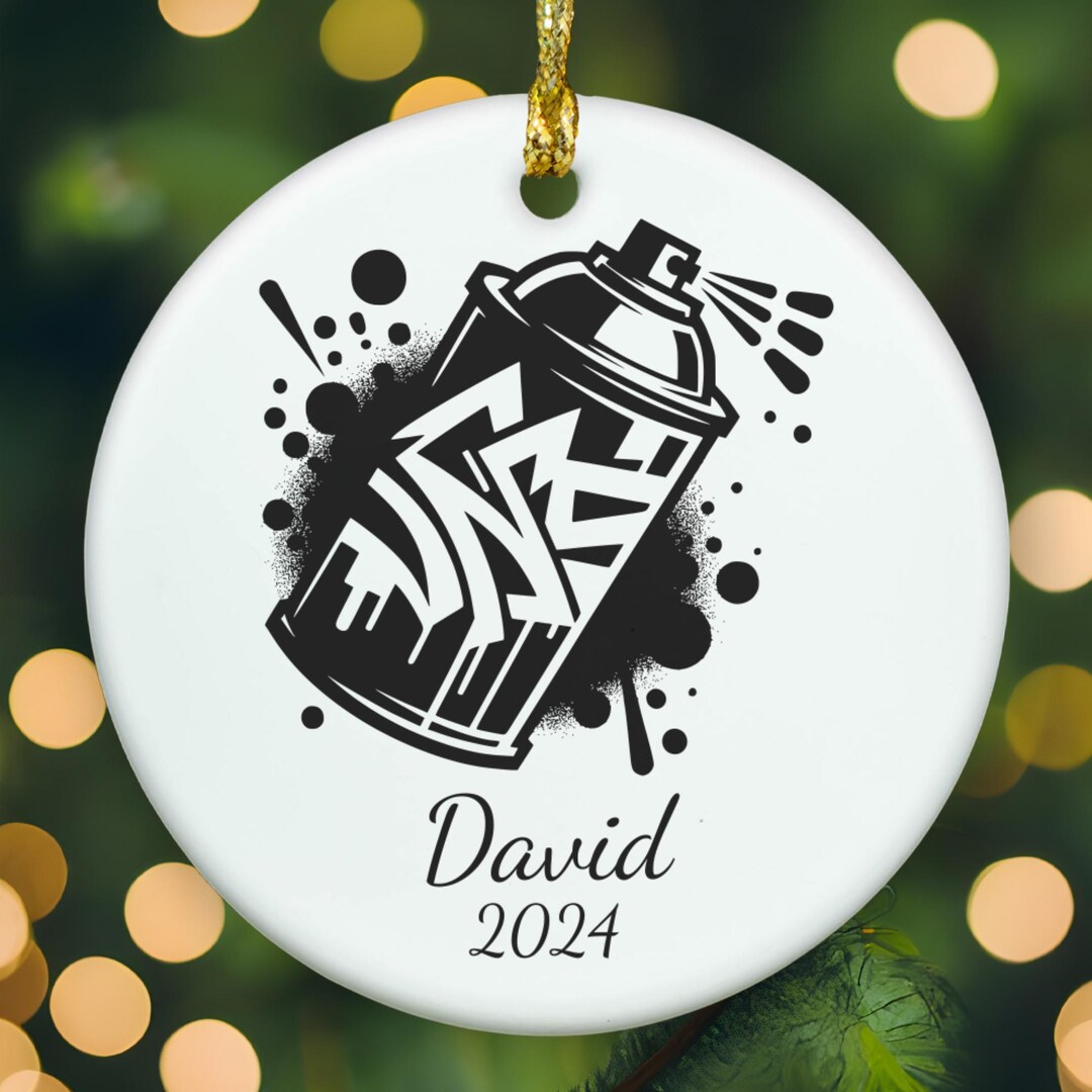 Personalized Graffiti Art Ornament, Graffiti Art Christmas Ornament ...