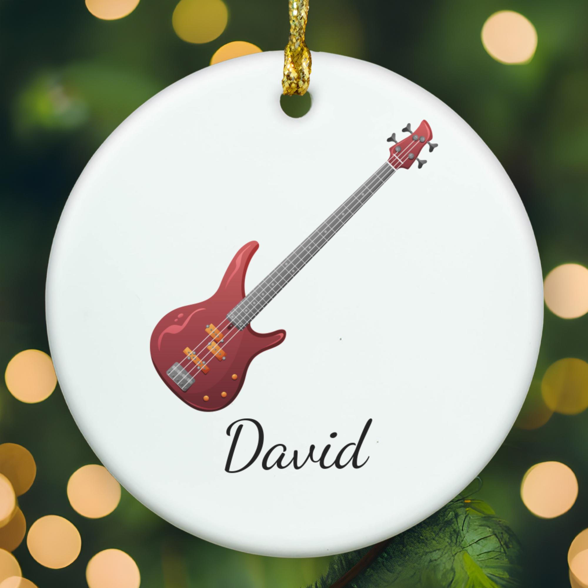 Bass Guitar Ornament, Bass Guitar Personalized Ornament, Bass Guitar ...