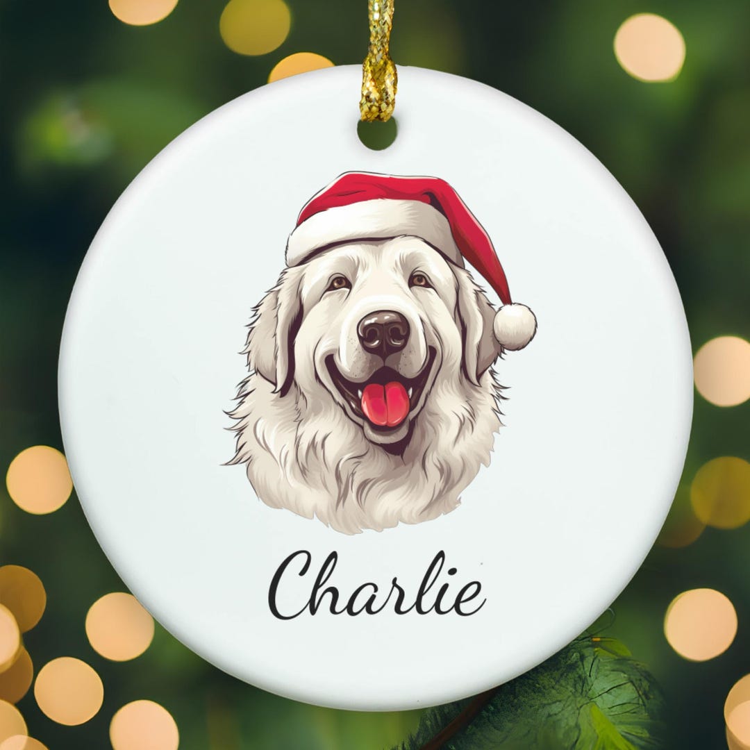 Great Pyrenees Ornament, Great Pyrenees Personalized Ornament, Great ...