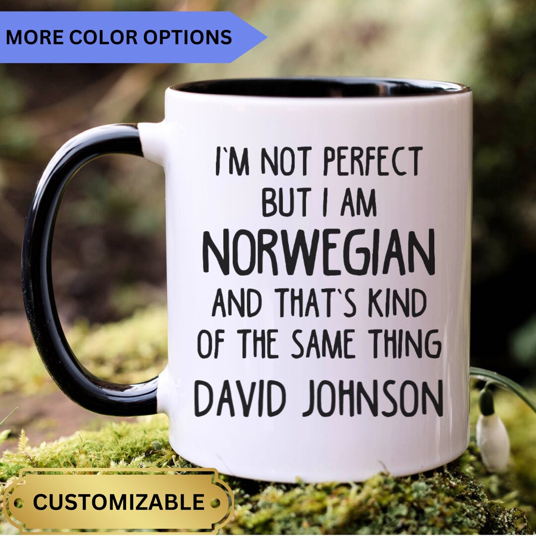 Personalized Norwegian Mug, Norwegian Gift, Norwegian Gifts, Norwegian ...
