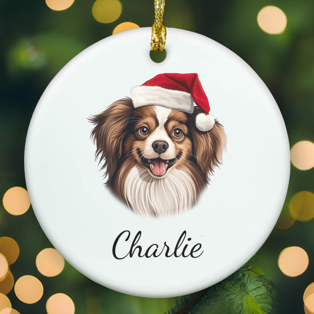 Papillon Ornament, Papillon Personalized Ornament, Papillon Memorial ...