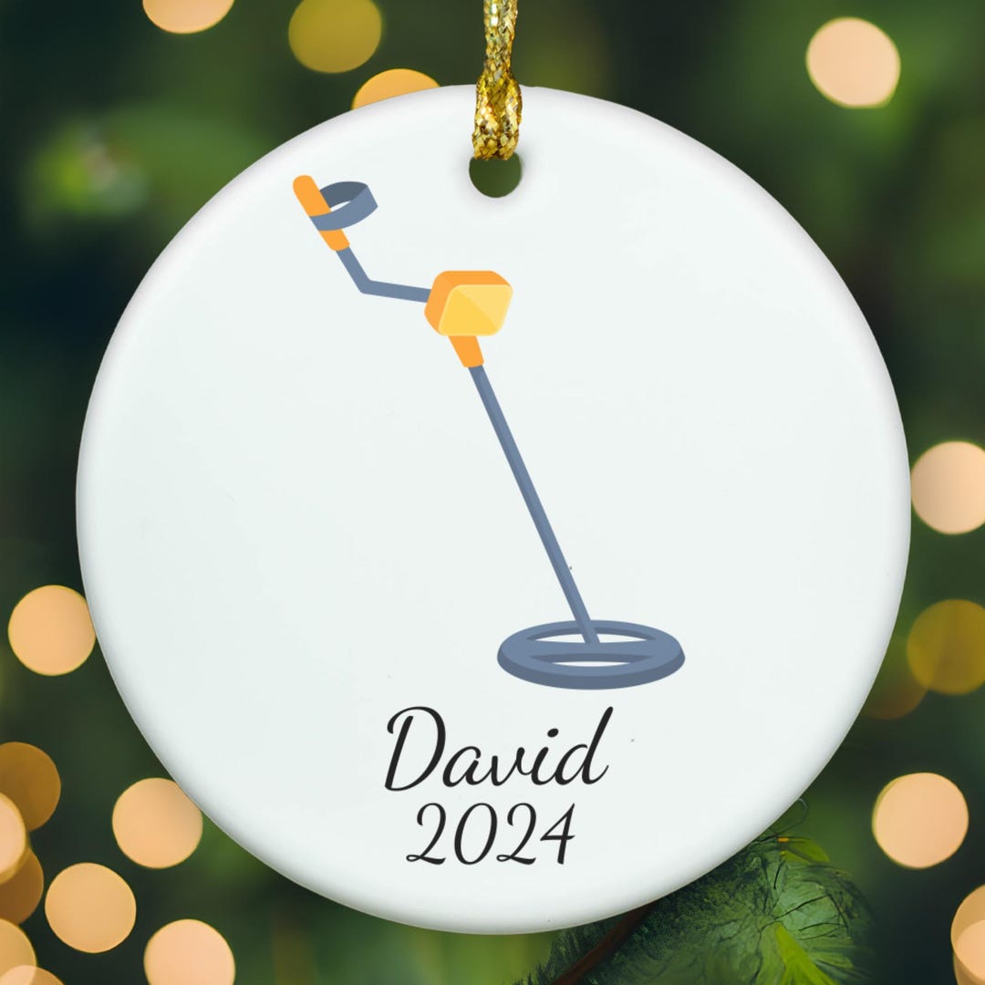 Personalized Metal Detecting Ornament, Metal Detecting Christmas ...