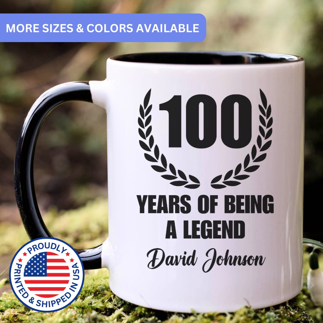100th Birthday Gift, 100th Birthday Mug, 100 Year Old Birthday Gifts ...