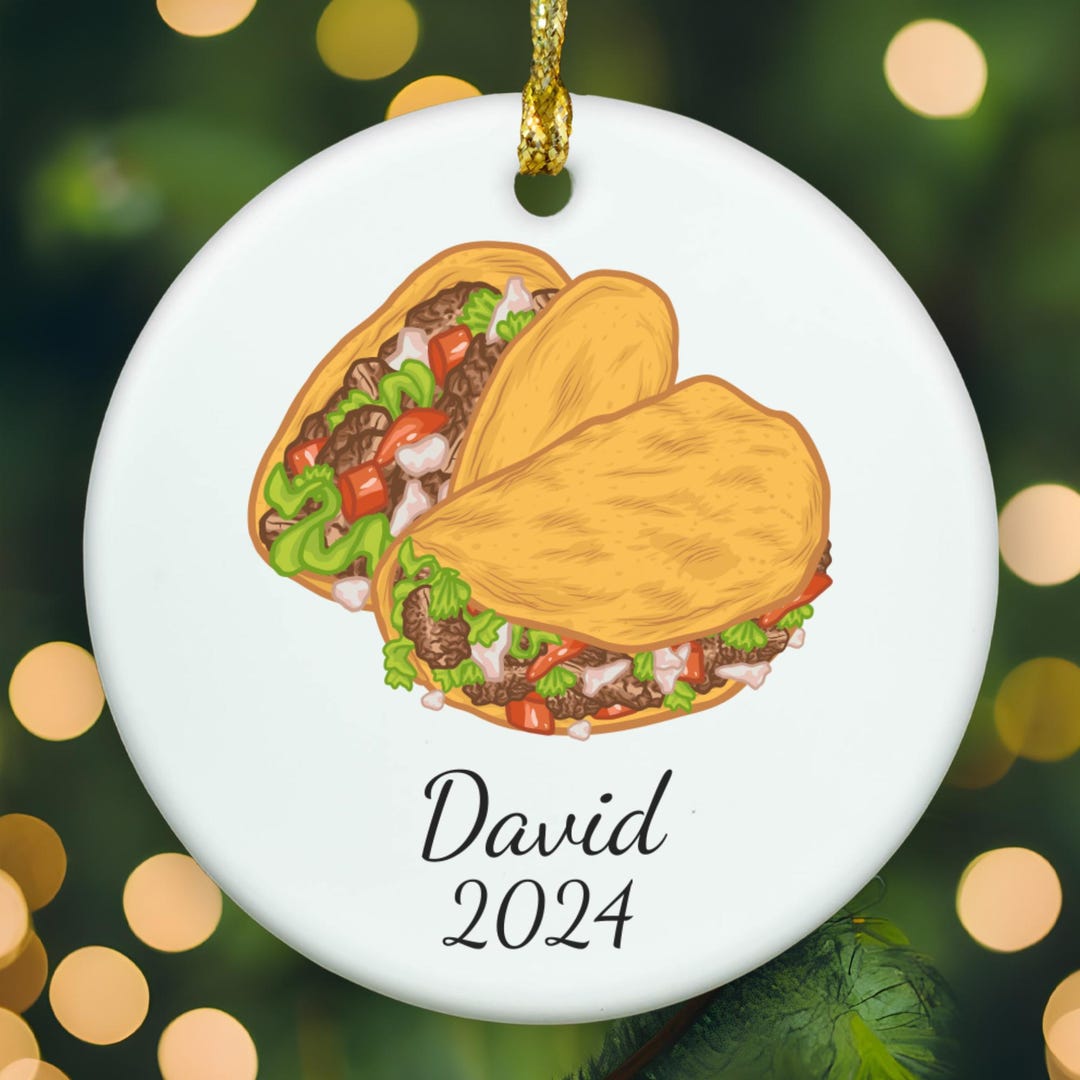 Personalized Tacos Ornament, Tacos Christmas Ornament, Tacos Xmas ...