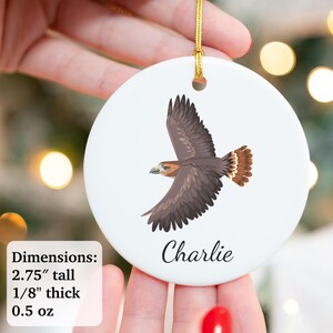 Personalized Red Tailed Hawk Ornament, Red Tailed Hawk Christmas ...