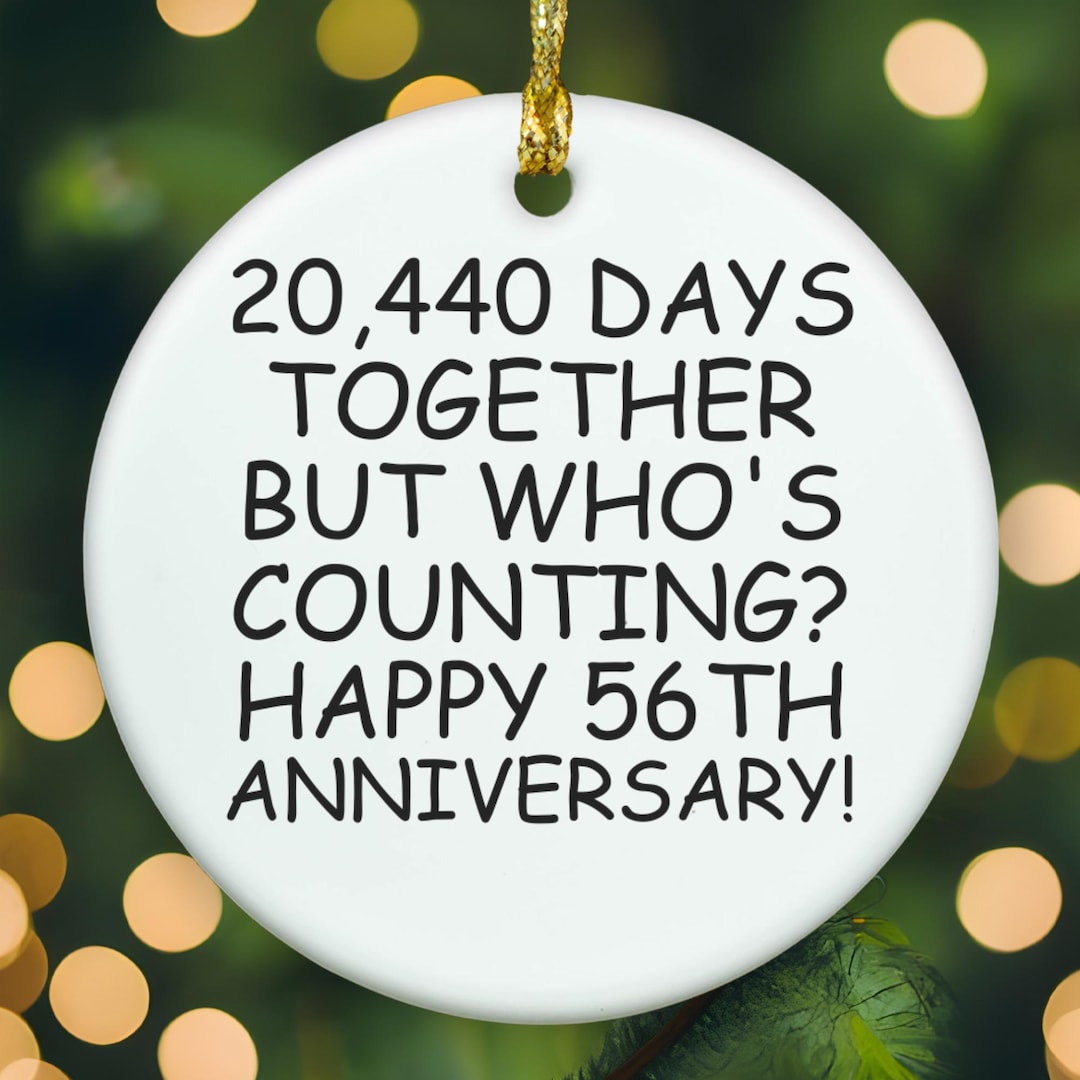 56th Anniversary Ornament, 56th Anniversary Gift, 56 Year Anniversary ...