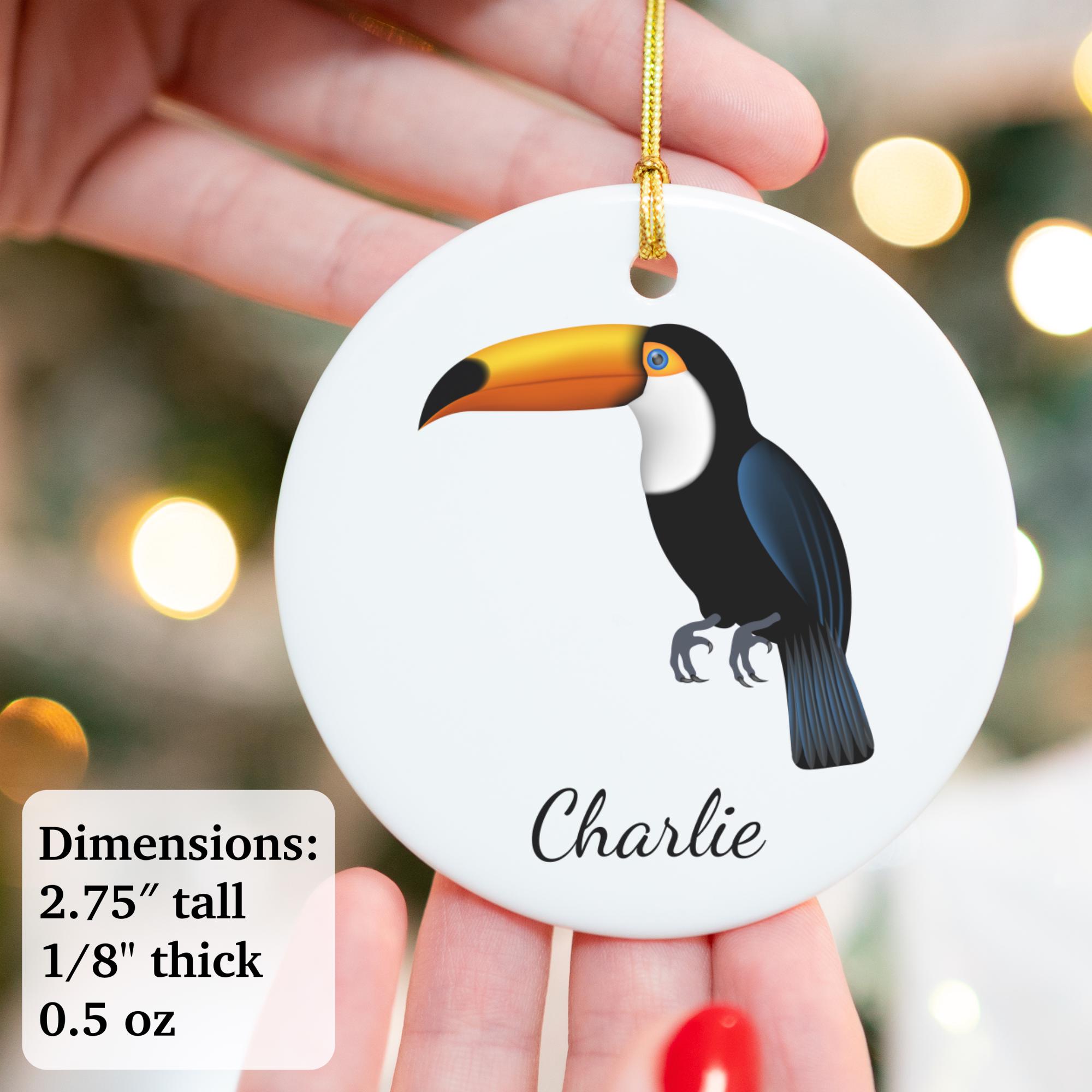 Personalized Toucan Ornament, Toucan Christmas Ornament, Toucan Xmas ...