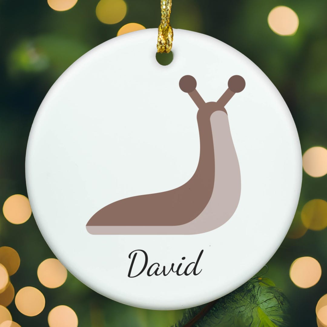 Personalized Slug Ornament, Slug Christmas Ornament, Slug Xmas Ornament ...